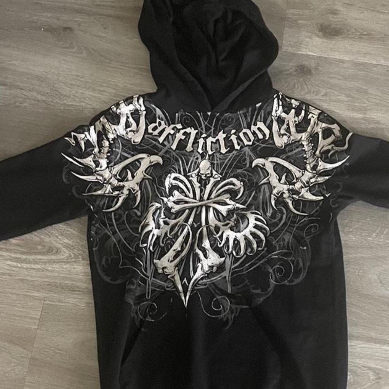 Affliction hoodie size medium fits like small - Depop