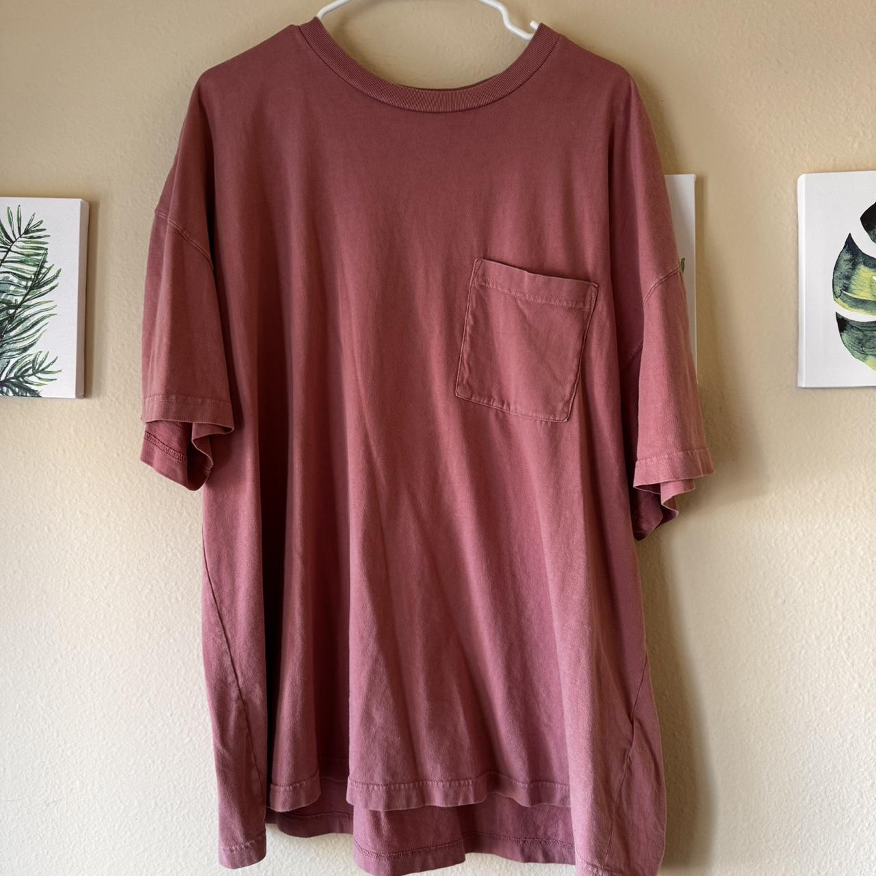 Abercrombie and Fitch Soft AF Oversized XXL pink shirt - Depop