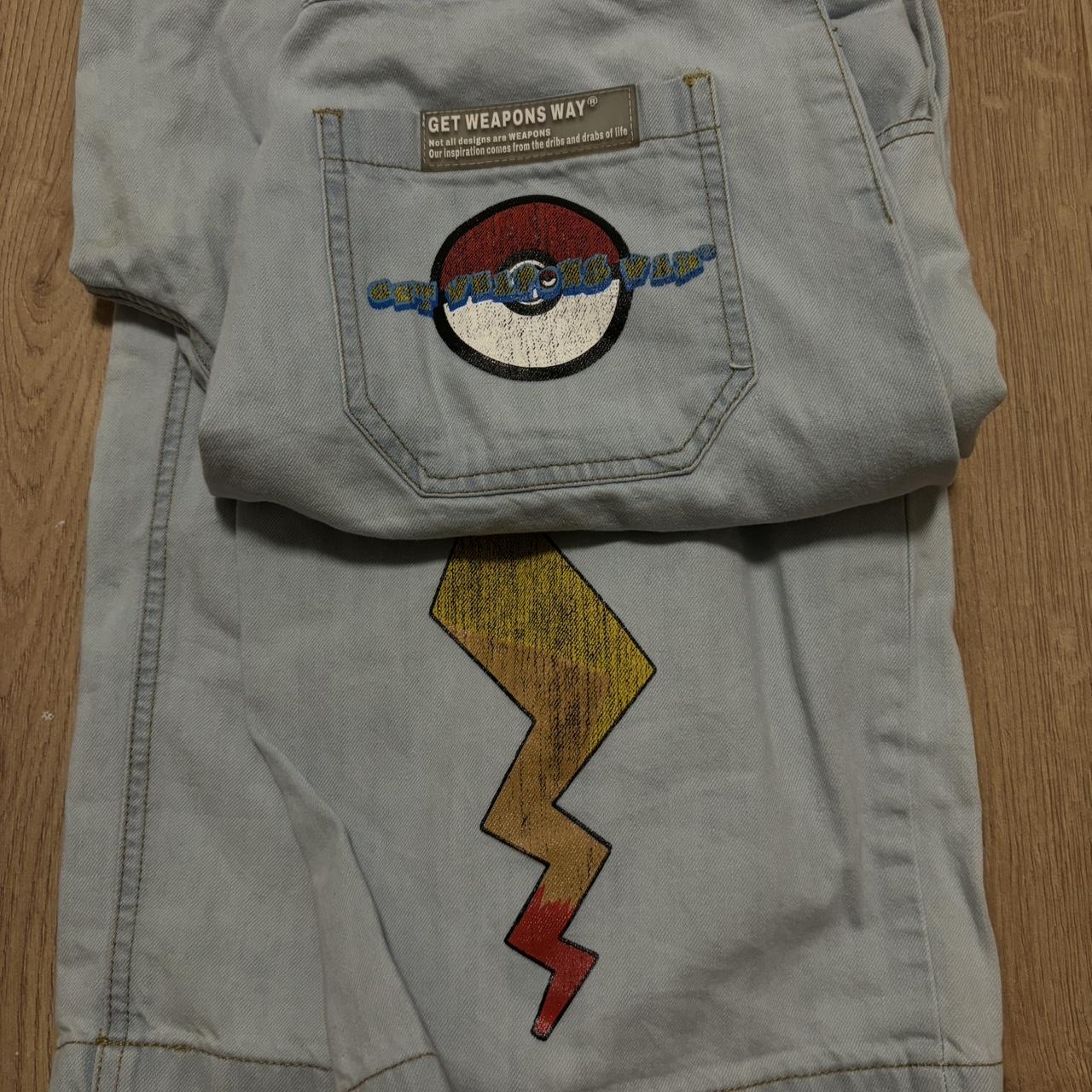 Pikachu denim jeans - super cute and comfy #Pokemon... - Depop
