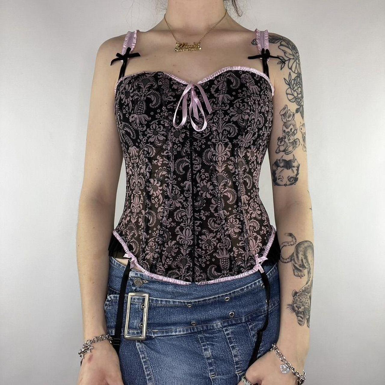 Ann Summers Womens Black Corset Depop
