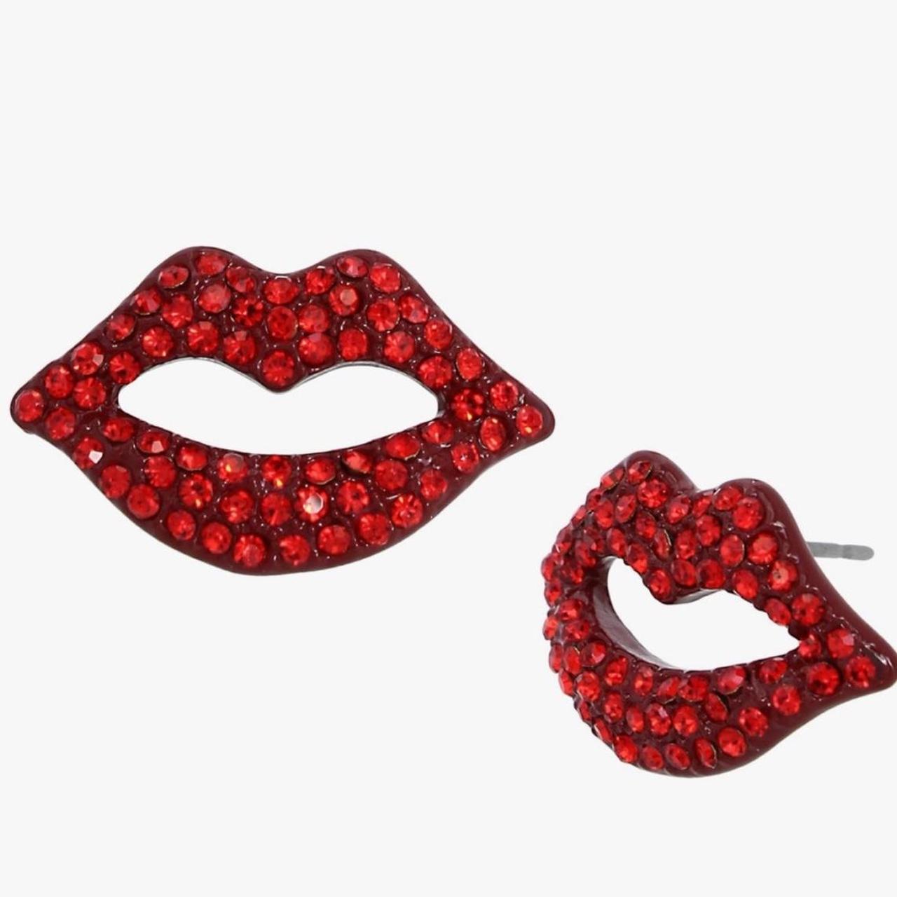 Betsey johnson lip earrings store