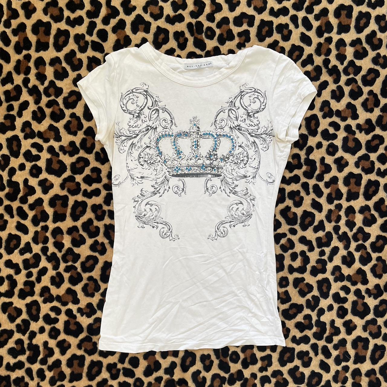 vintage bui yah kah bedazzled crown tee... - Depop