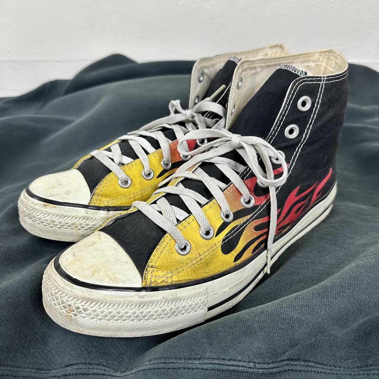 Rare Made in USA 1990s Converse Chuck Taylor Fire... - Depop