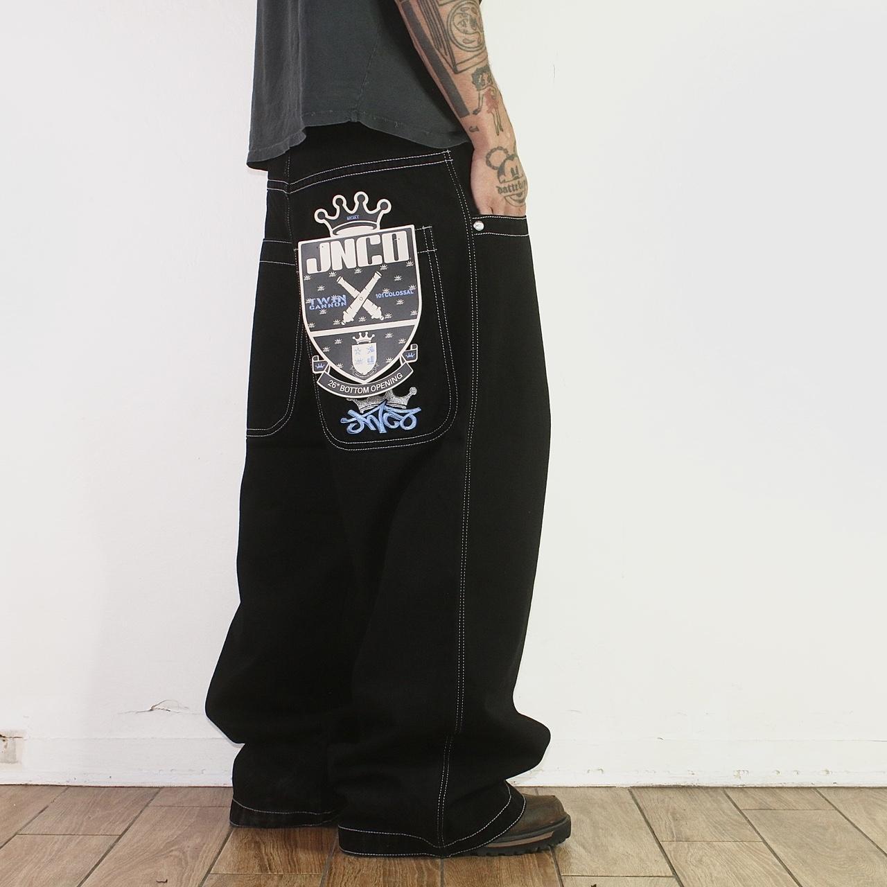 JNCO 1101 Cannon. 26”. Jet Black Deadstock with... - Depop