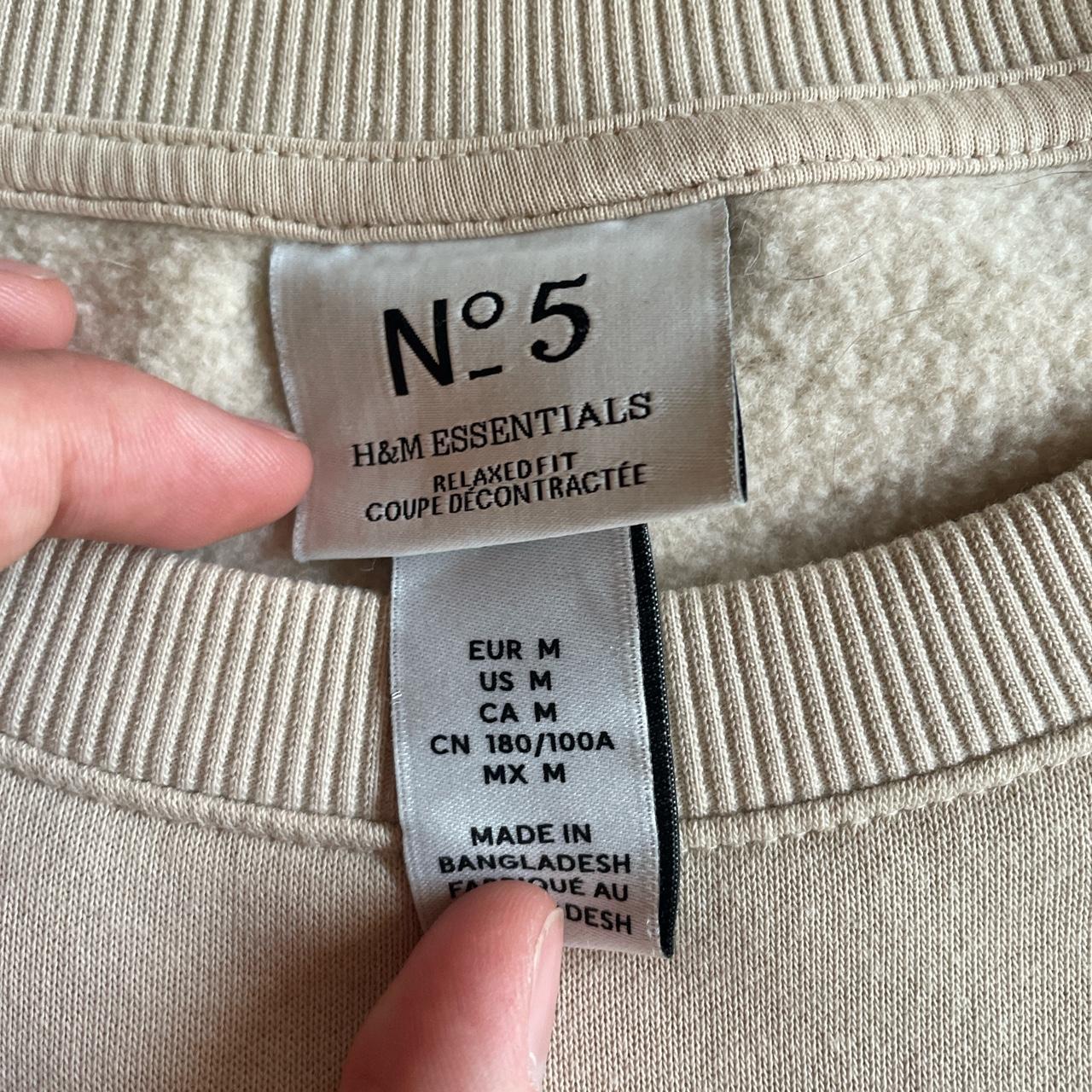 Baggy cream color sweatshirt H&M essentials cream... - Depop