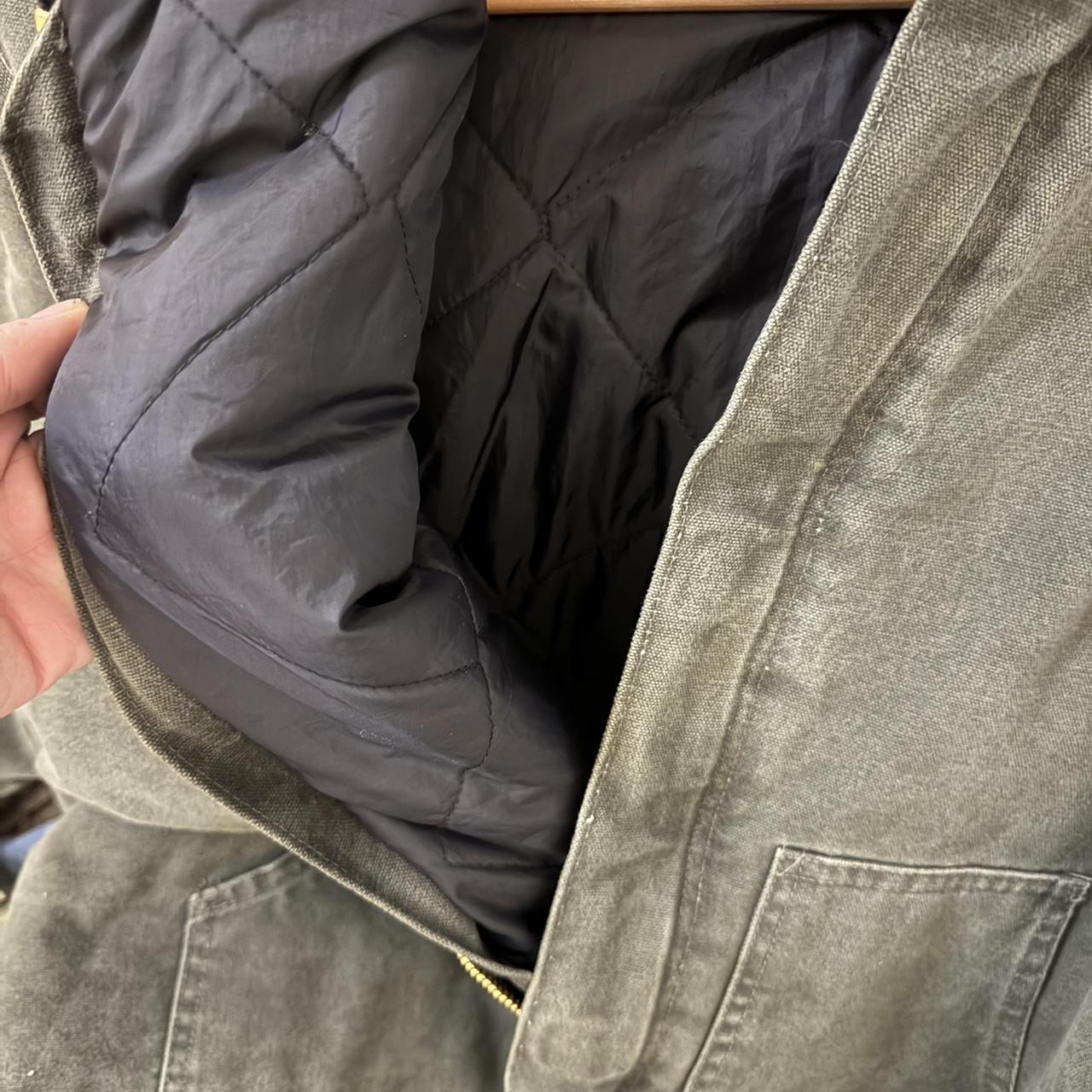 Faded green carhartt Detroit jacket 27x30.5... - Depop