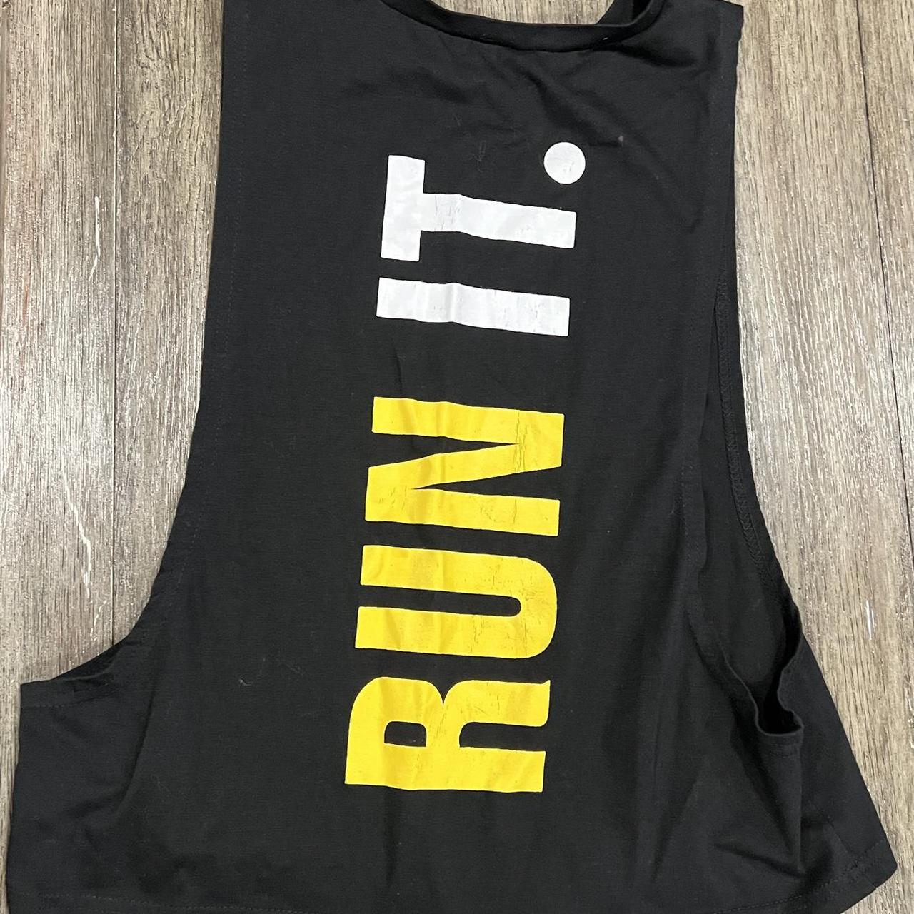 Women’s Black Shein Run It! Medium Tank Top - Depop