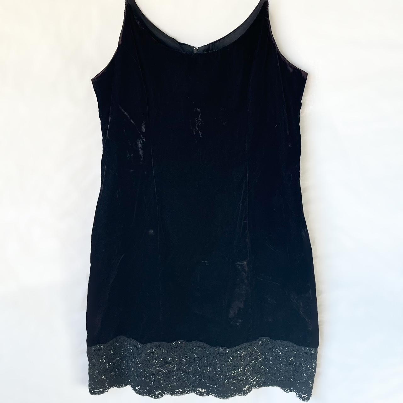 Vintage 90s Black Velvet “Rampage” Dress 👗 Size:... - Depop