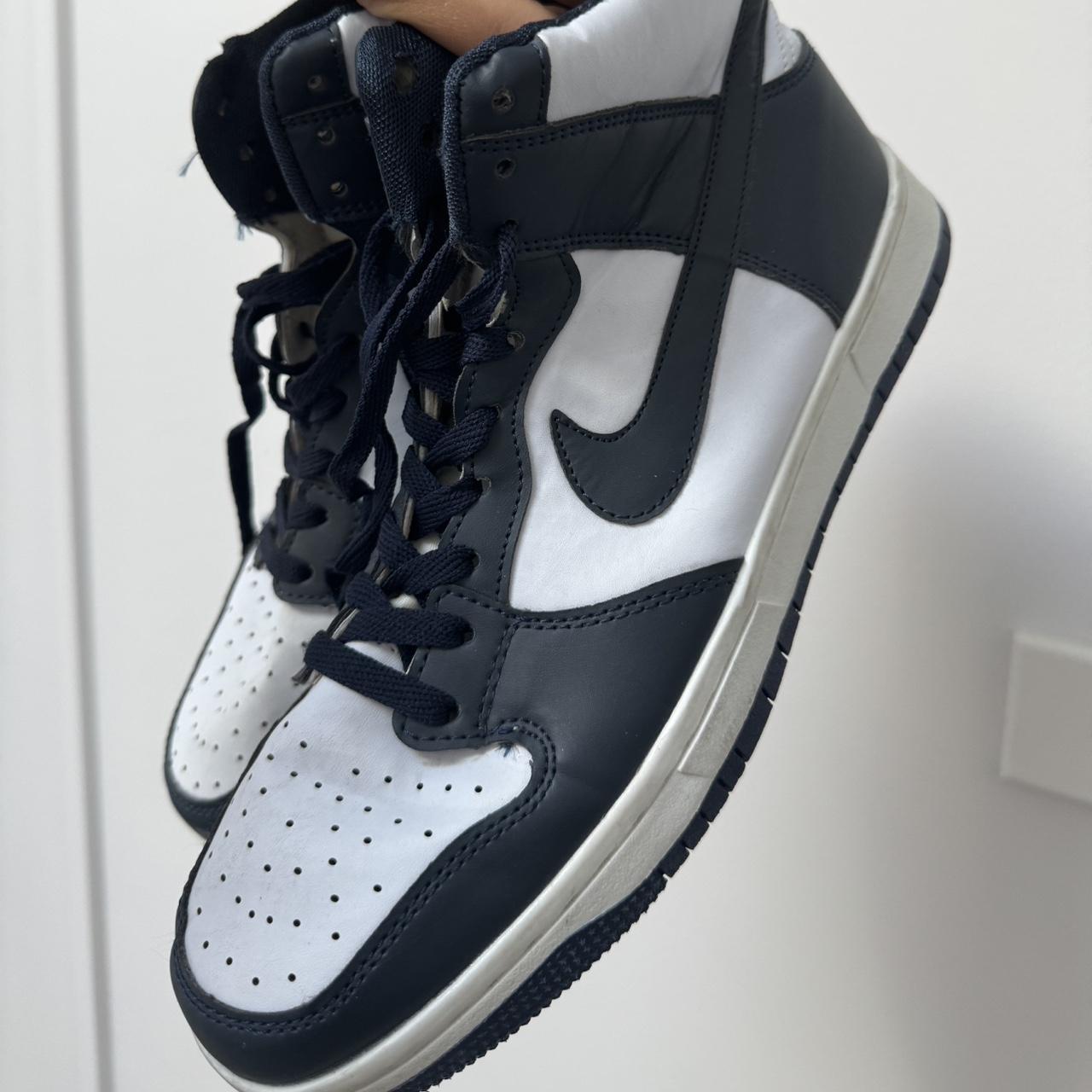 Nike Jordans Dunk High Pro White and Navy Men’s... - Depop
