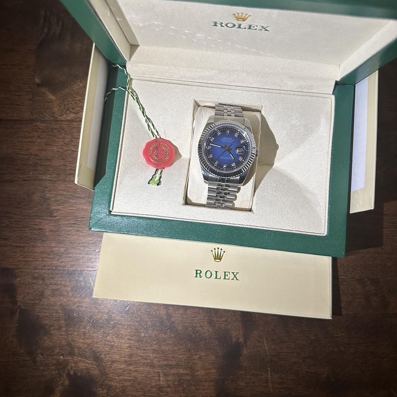 Modern Mens Luxery Watch Beautiful blue face watch.... | Depop