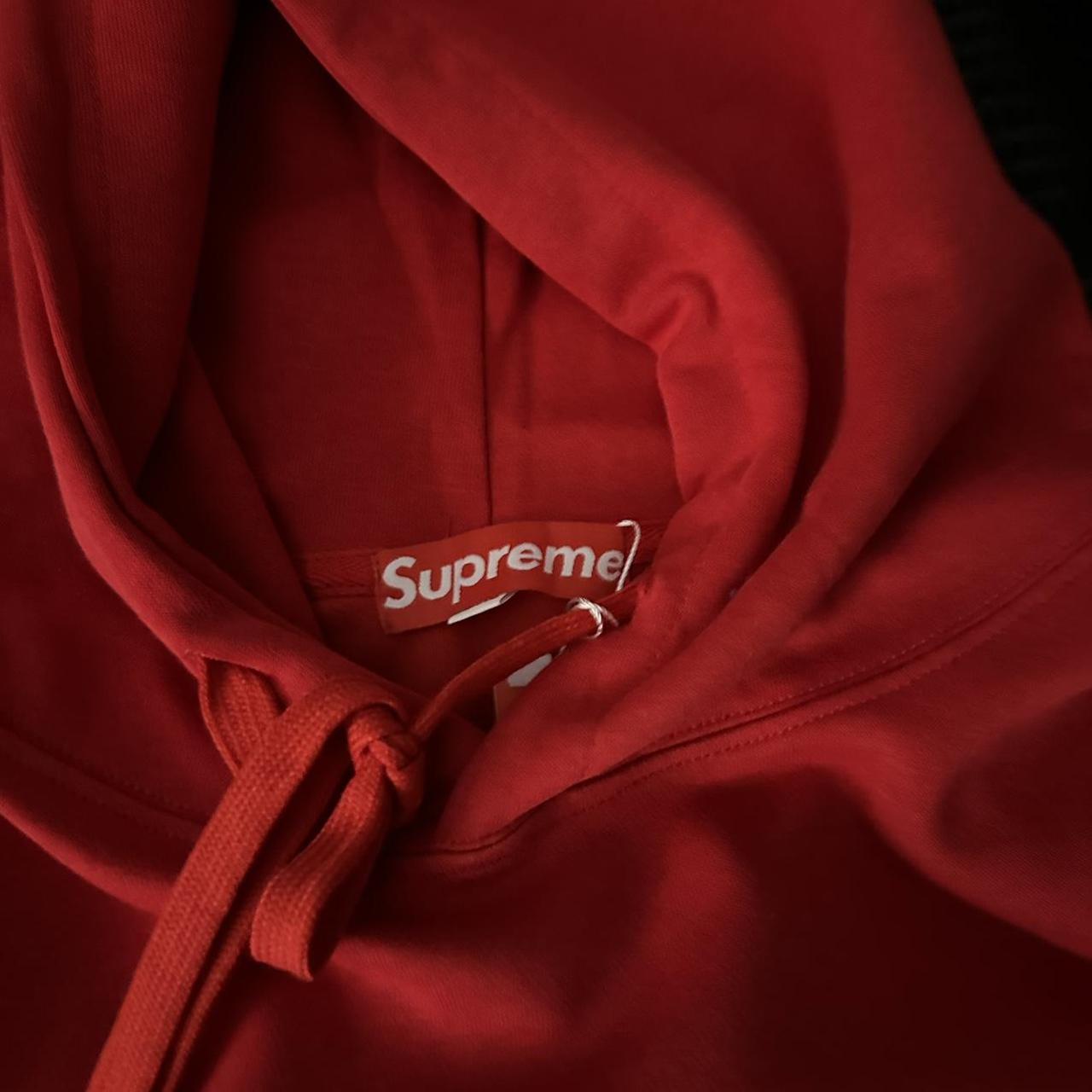 Supreme box logo hoodie in red. - Depop