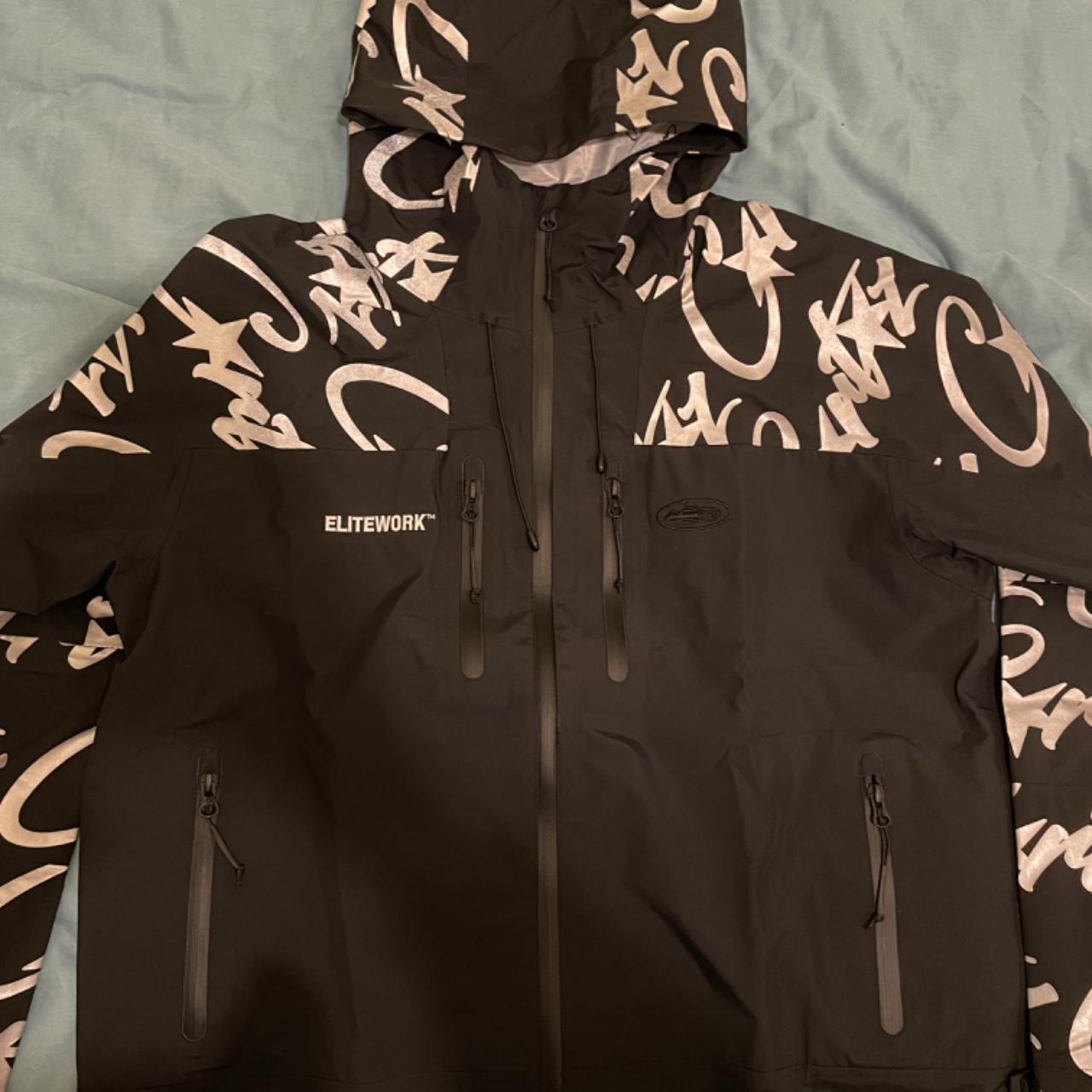 Corteiz elite work shell jacket black Men’s uk... - Depop