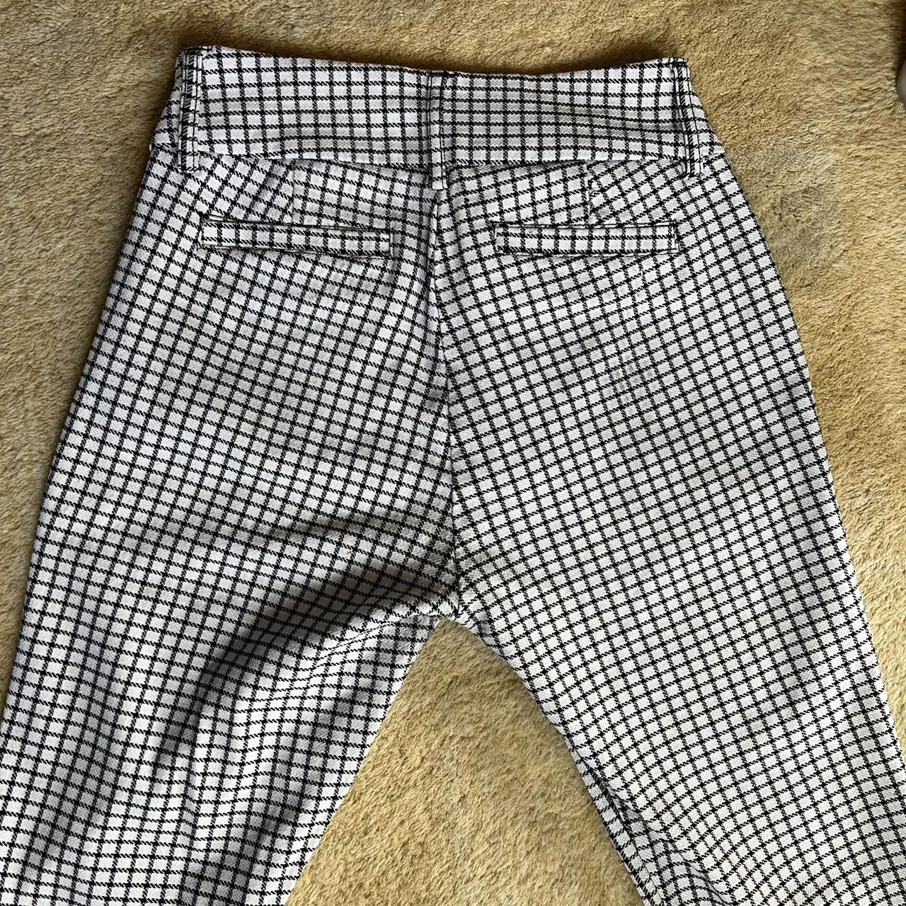 Checkered Slim pants in black and white Make a bold... - Depop