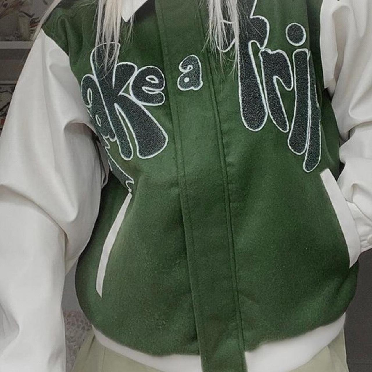 Baseball varsity jacket Oversized fit Embroidered... - Depop