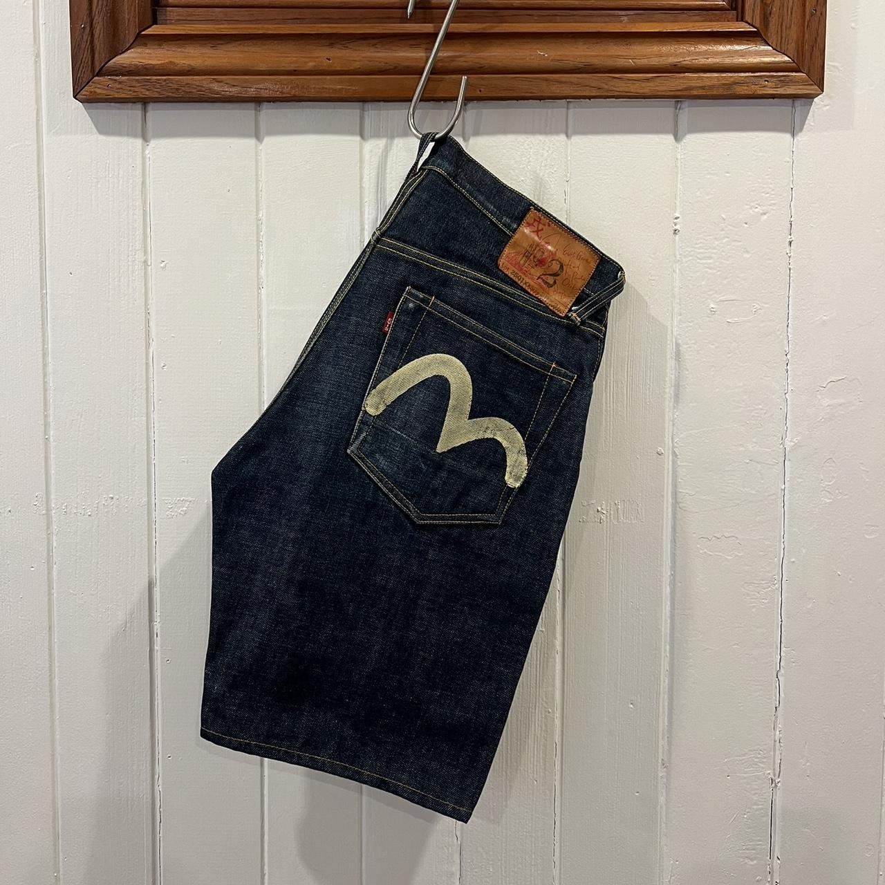 Rare Evisu denim shorts. Fits around 30” waist. - Depop