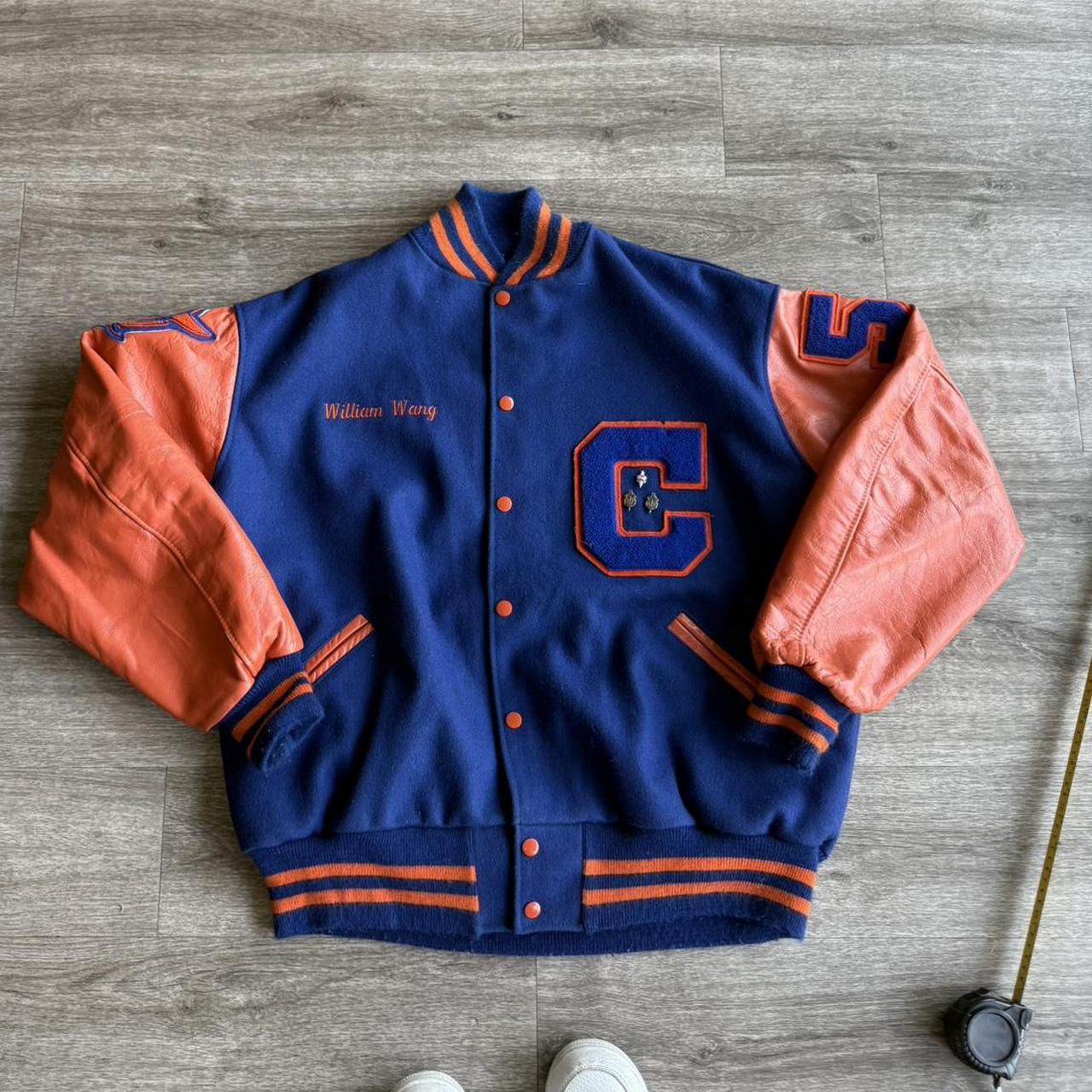 vintage letterman jacket - like an XL see... | Depop