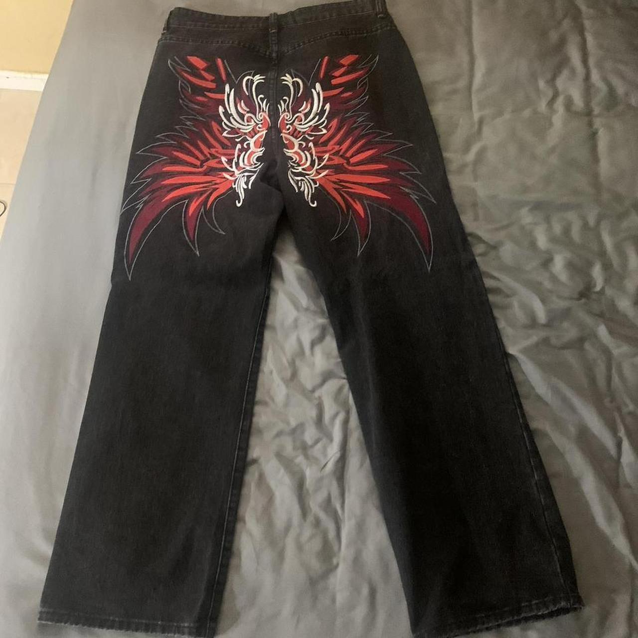 Graphic cyber y2k grunge vintage embroidered... - Depop