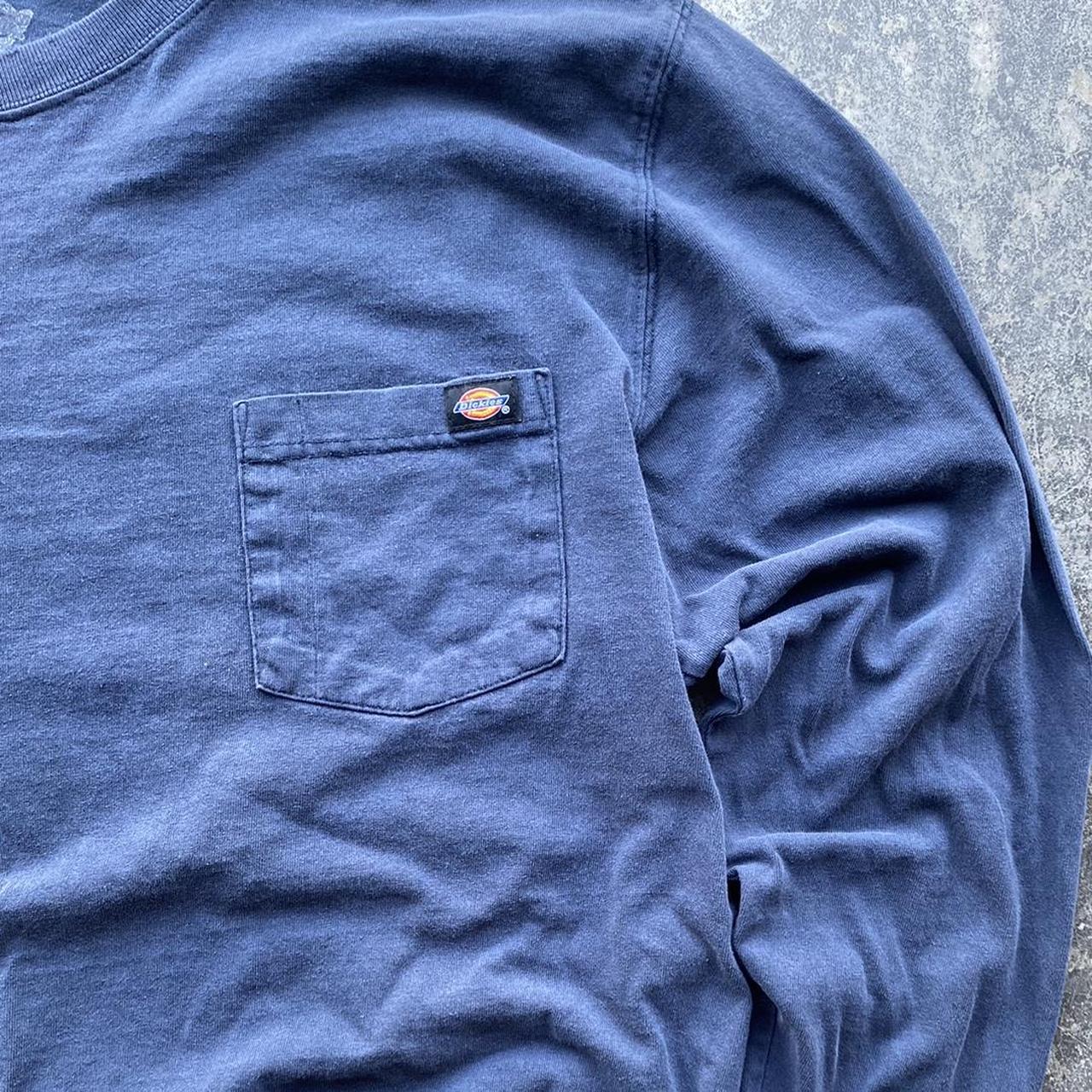 Navy Blue Dickies Long Sleeve Great Fade No Depop
