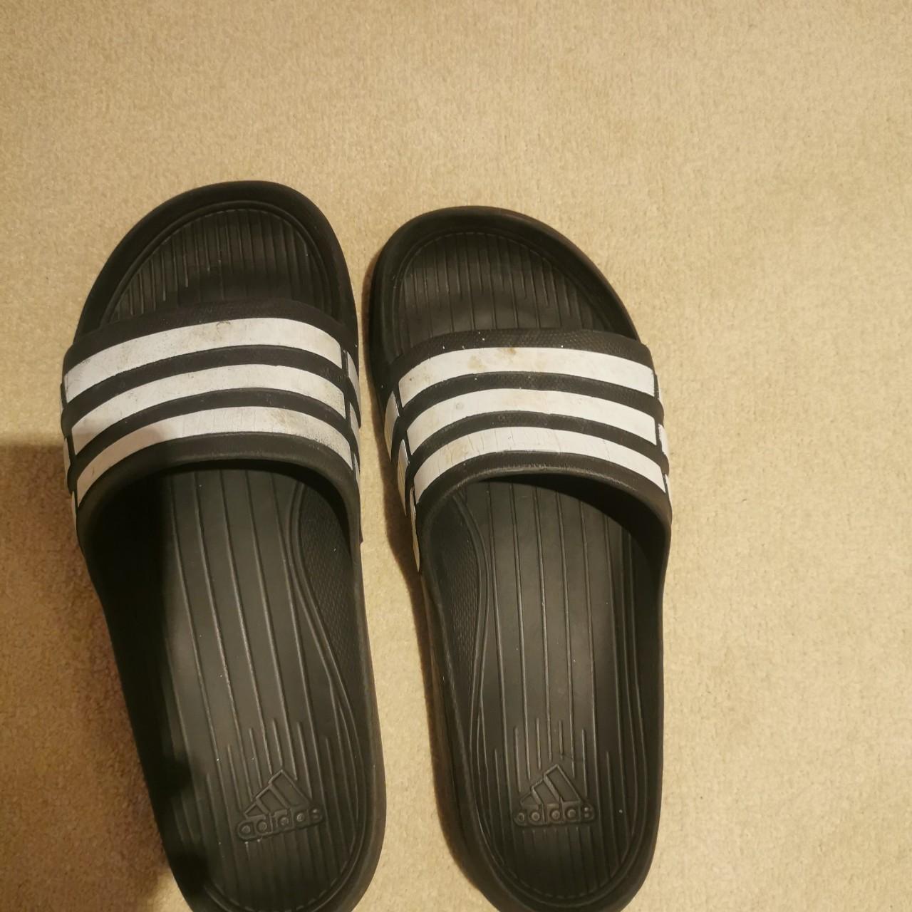 Adidas sliders Size 11 Open to offers - Depop