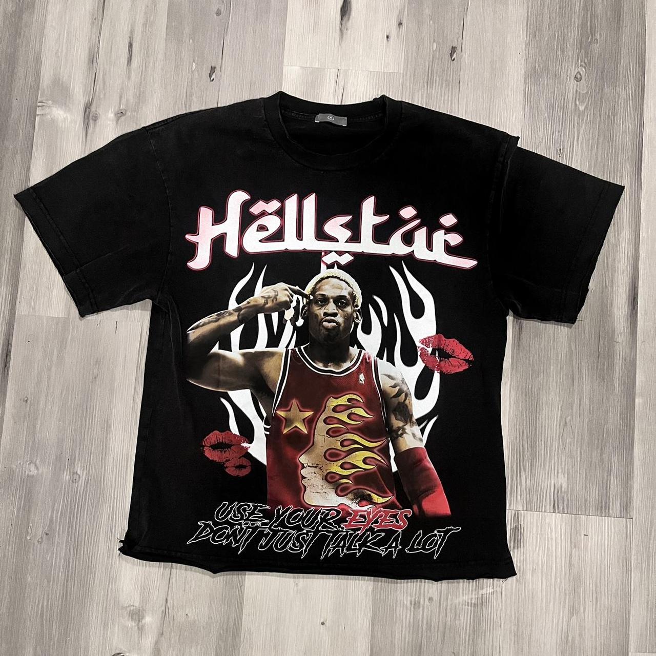 Hellstar Studios Inner Peace Gray T-shirt Worn: 1x - Depop