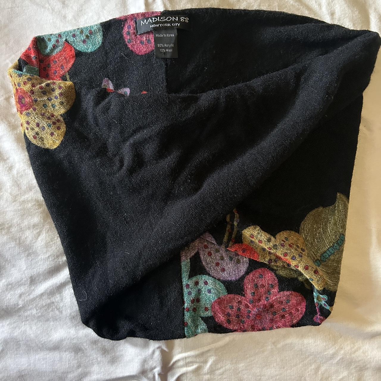Madison 88 infinity scarf with floral detail. #wool... - Depop