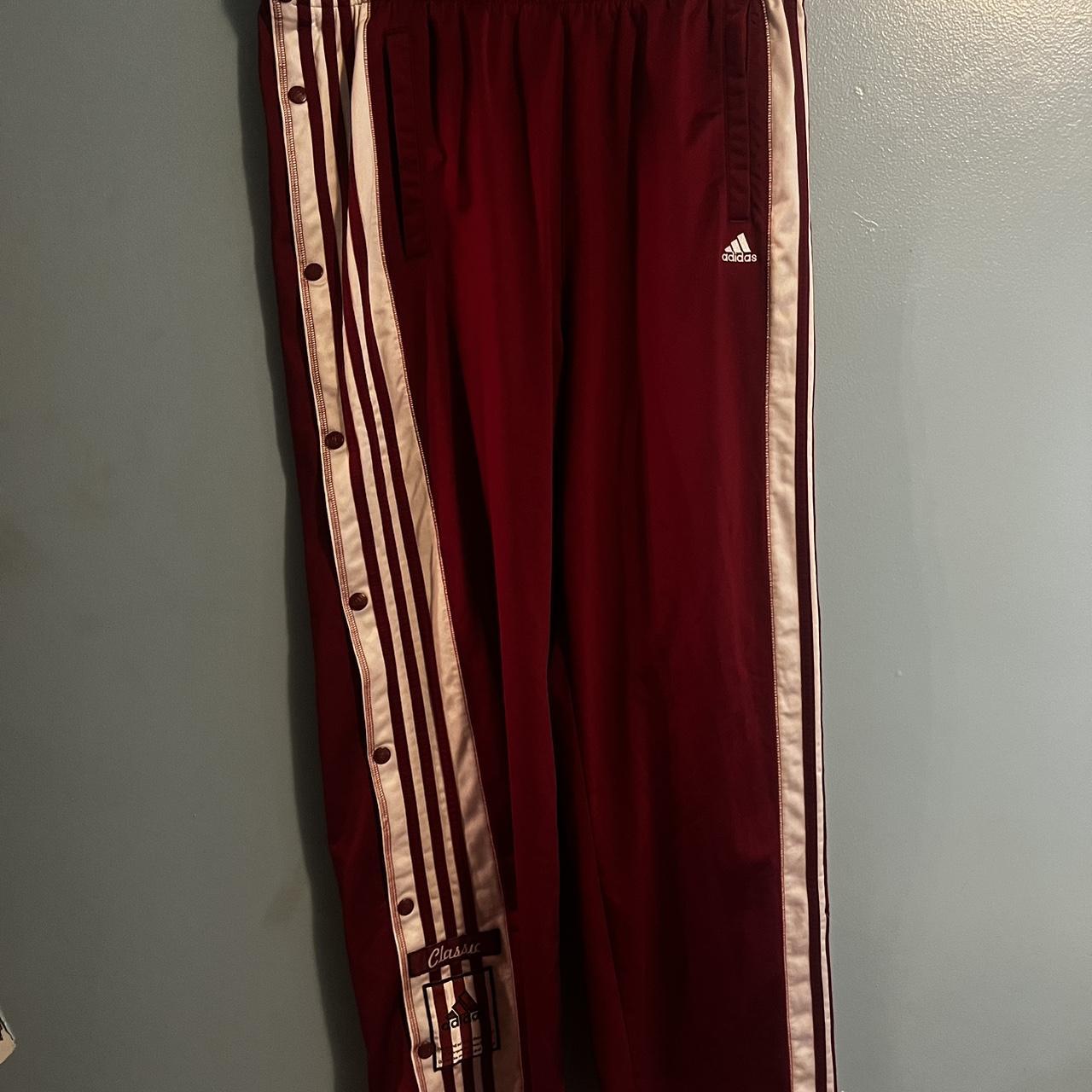 Adidas red breakaway pants - Depop