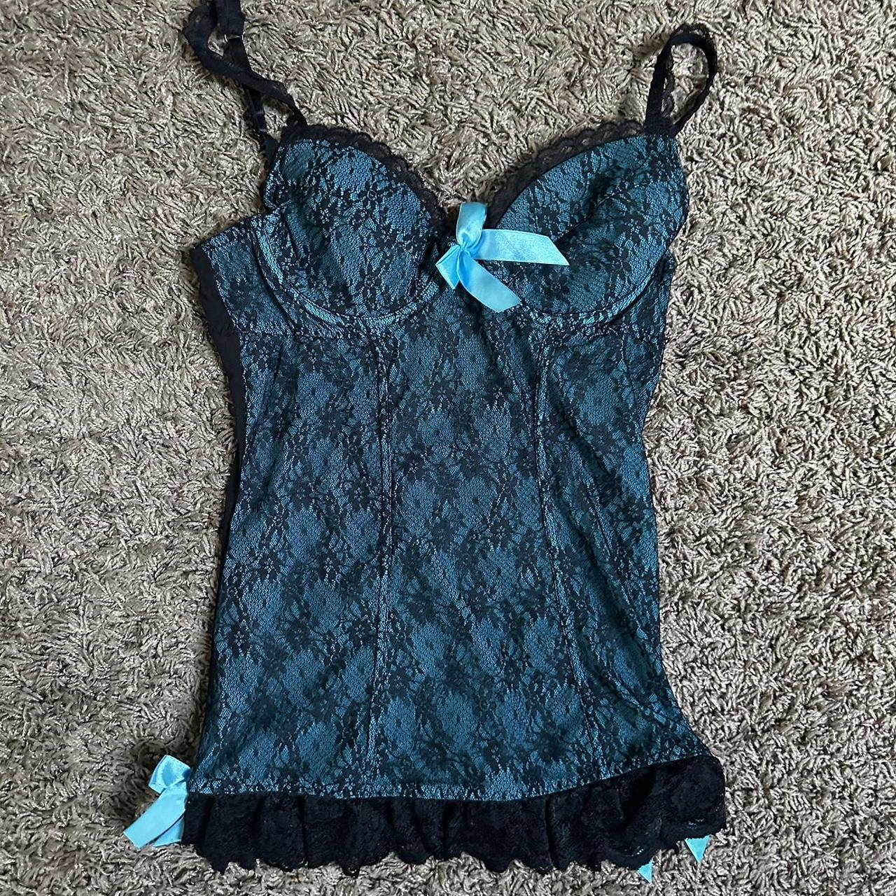 Rampage Intimates Lingerie Size Large Teal and... | Depop