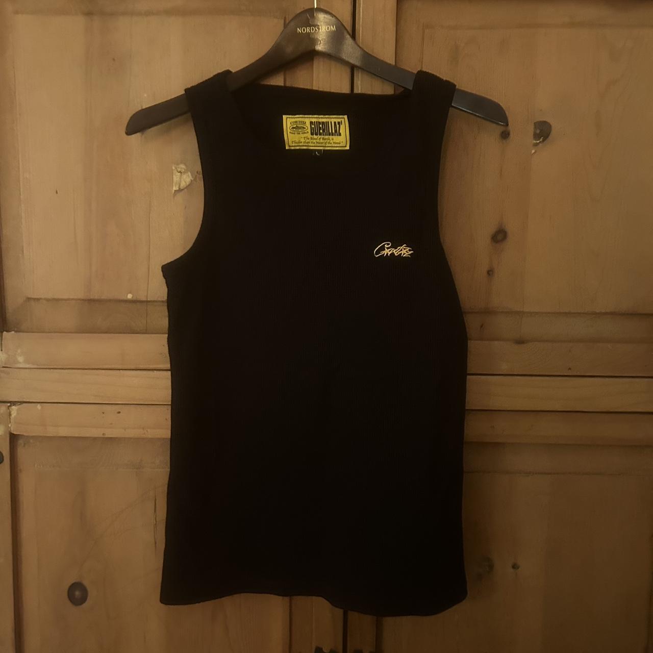 black corteiz waffle type pattern tank top rare ‼️... - Depop