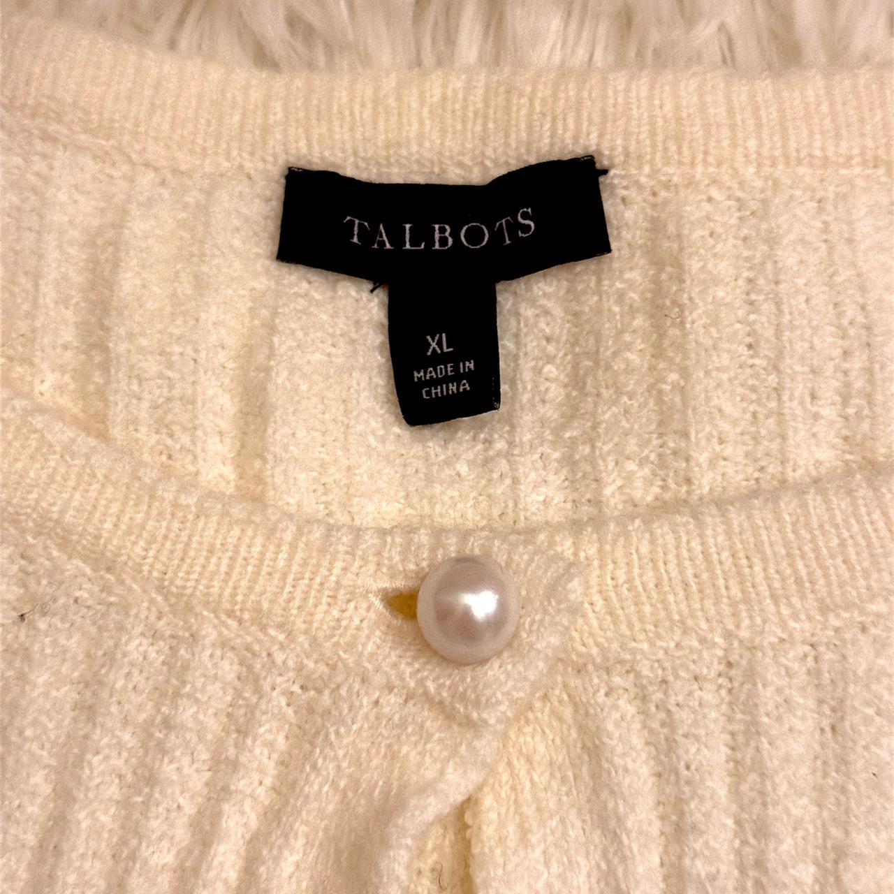 - White cropped sweater cardigan with white button... | Depop