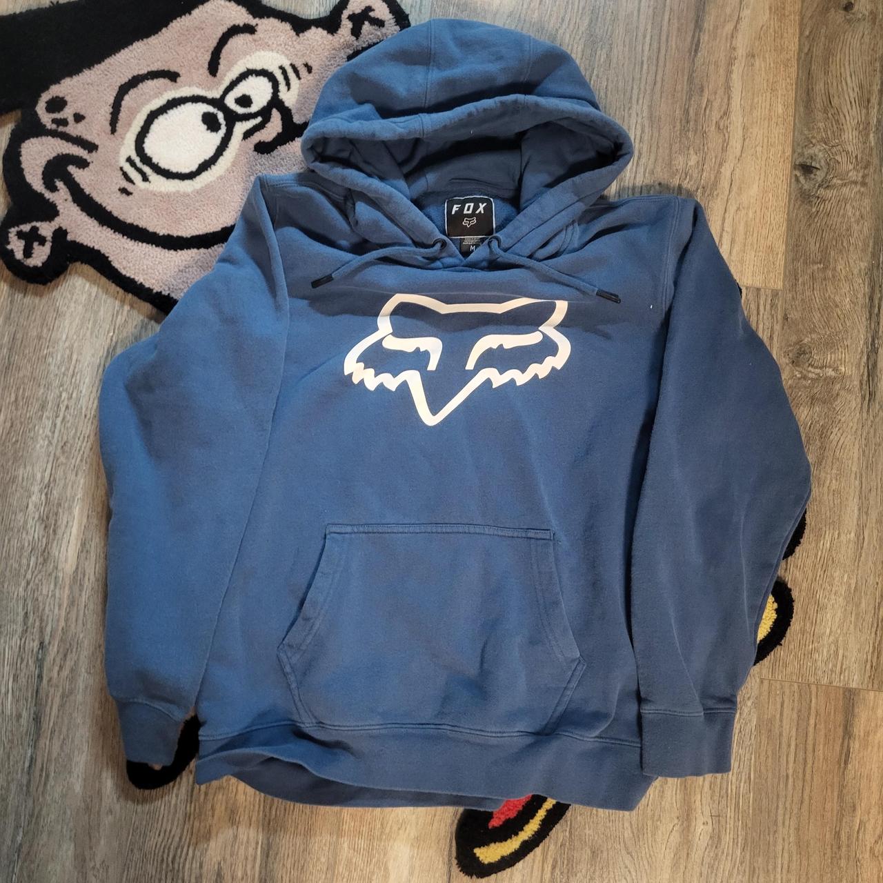 Blue Fox racing hoodie Like new M - Depop