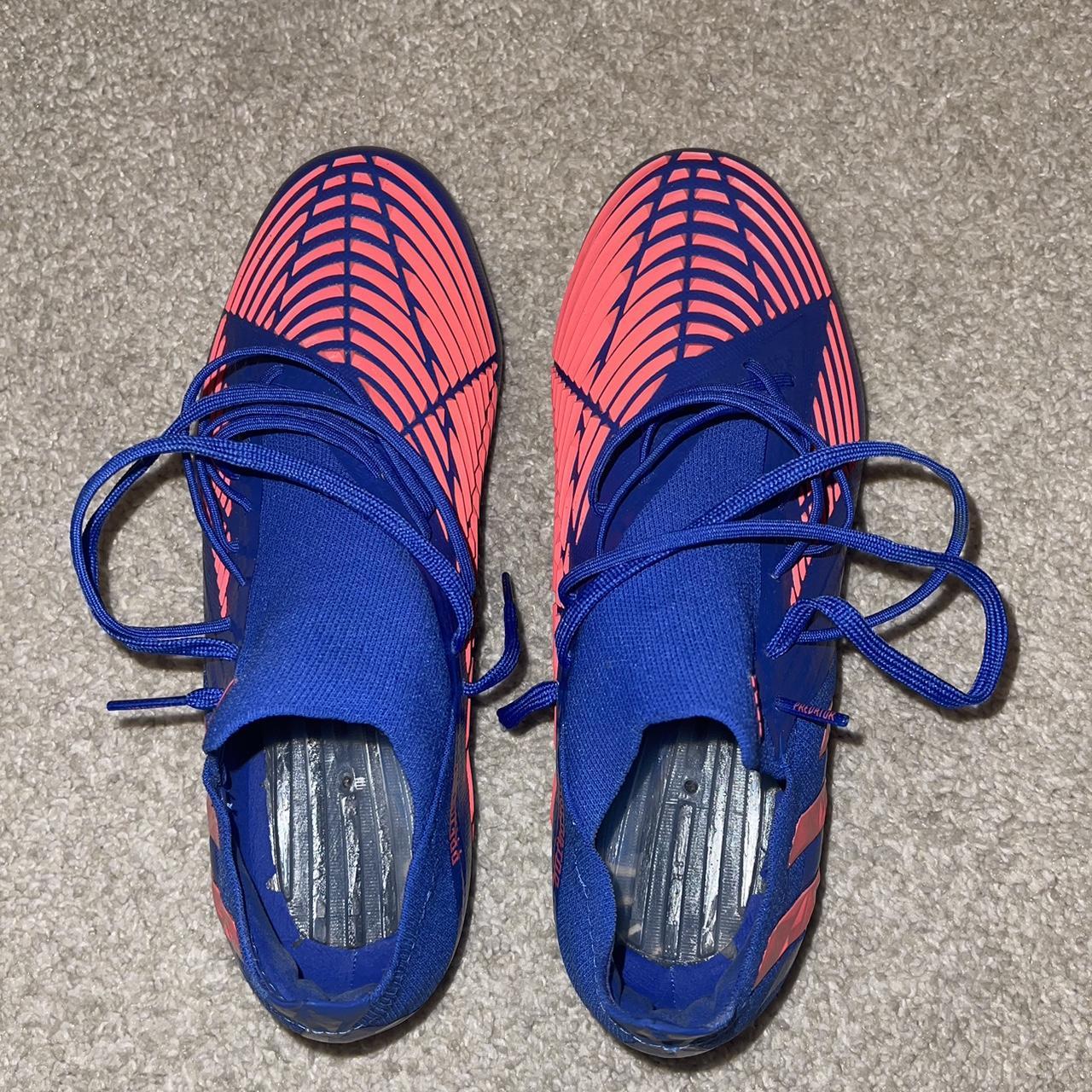Adidas Men's Blue and Red Trainers | Depop