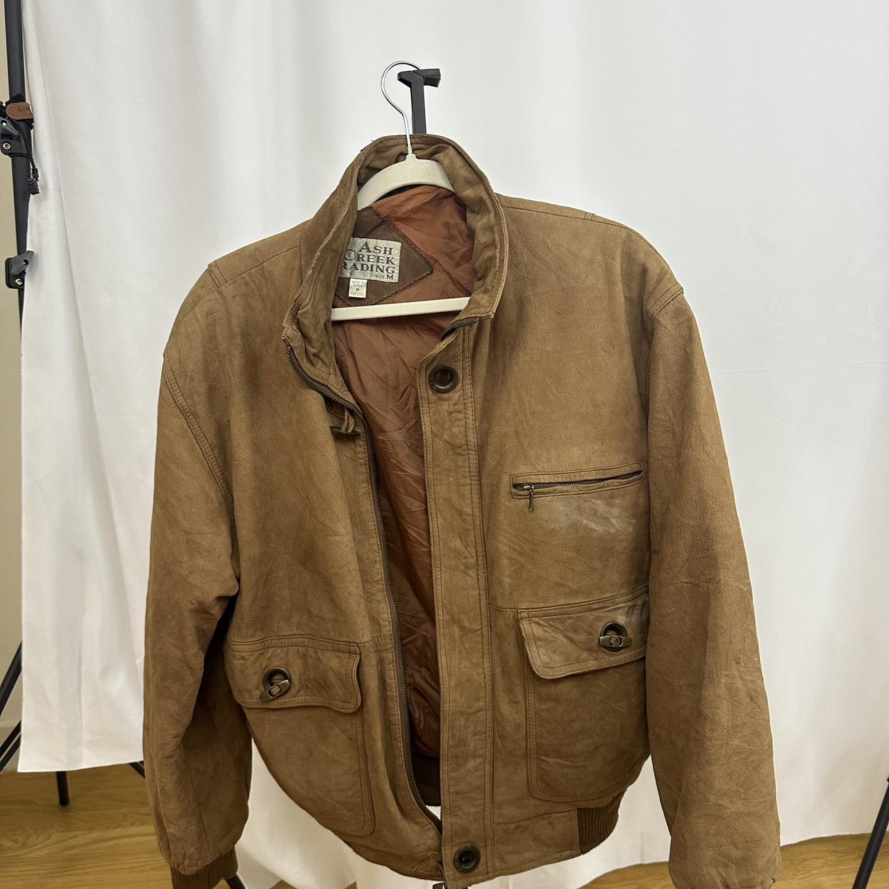 Ash creek trading vintage leather jacket size M - Depop