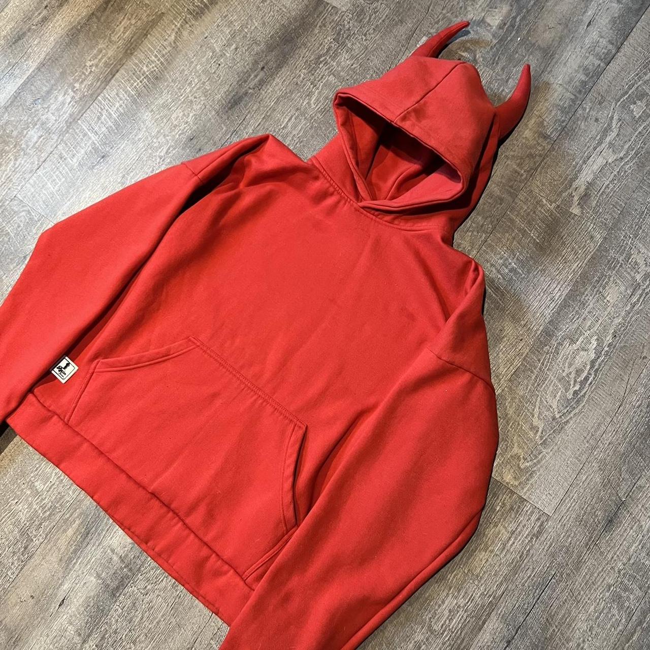 Devil Horn Hoodie Ryder Studios Size Large but can... - Depop