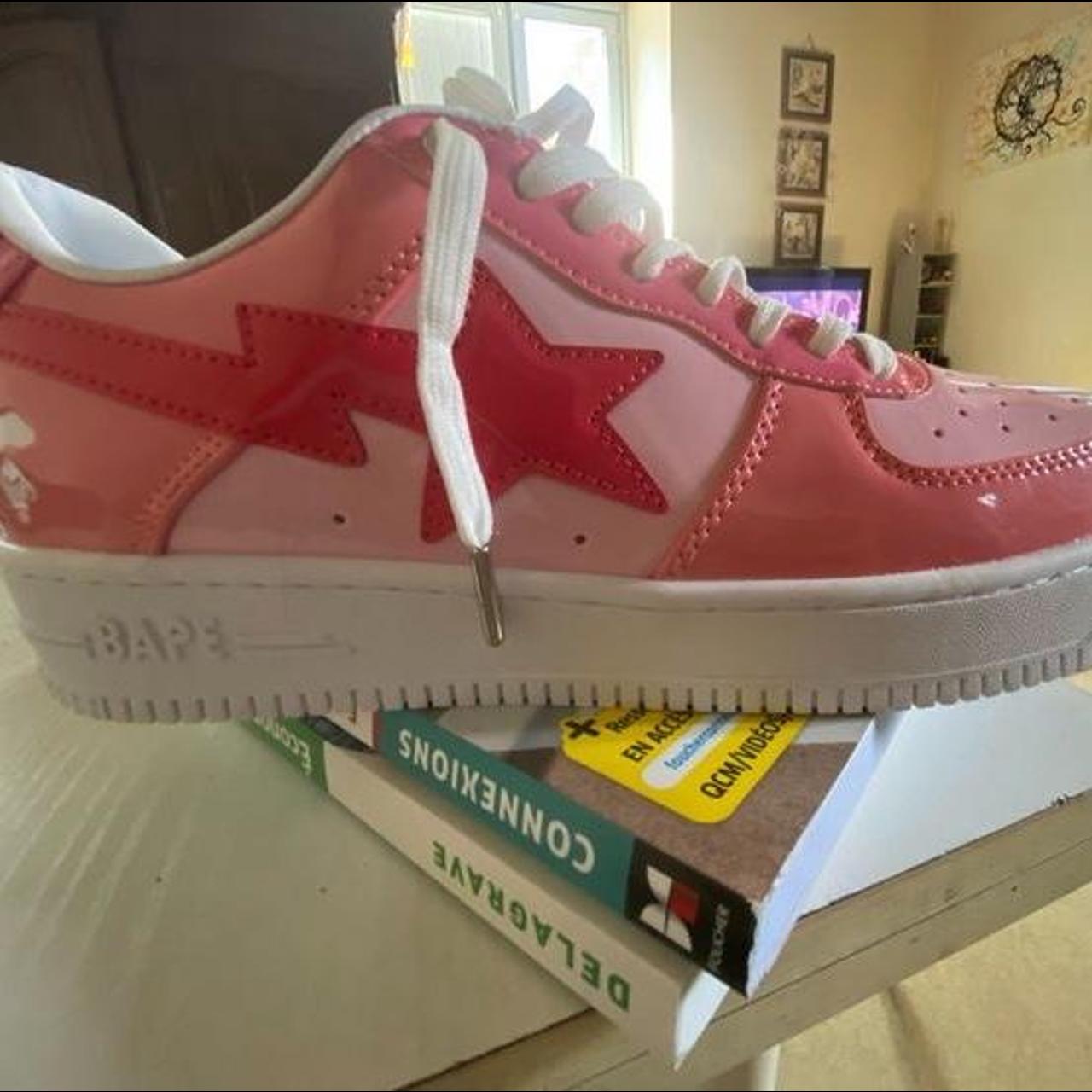 Pink Bapestas They are used, i wore them twice. If... - Depop
