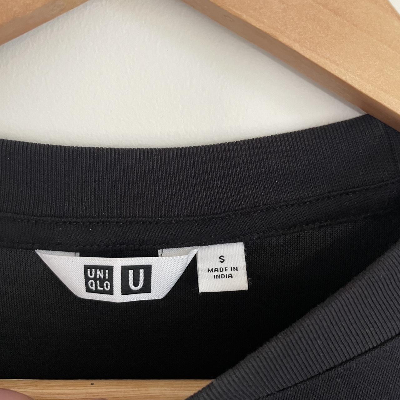 Uniqlo Airism tee - black Size small - oversized... | Depop