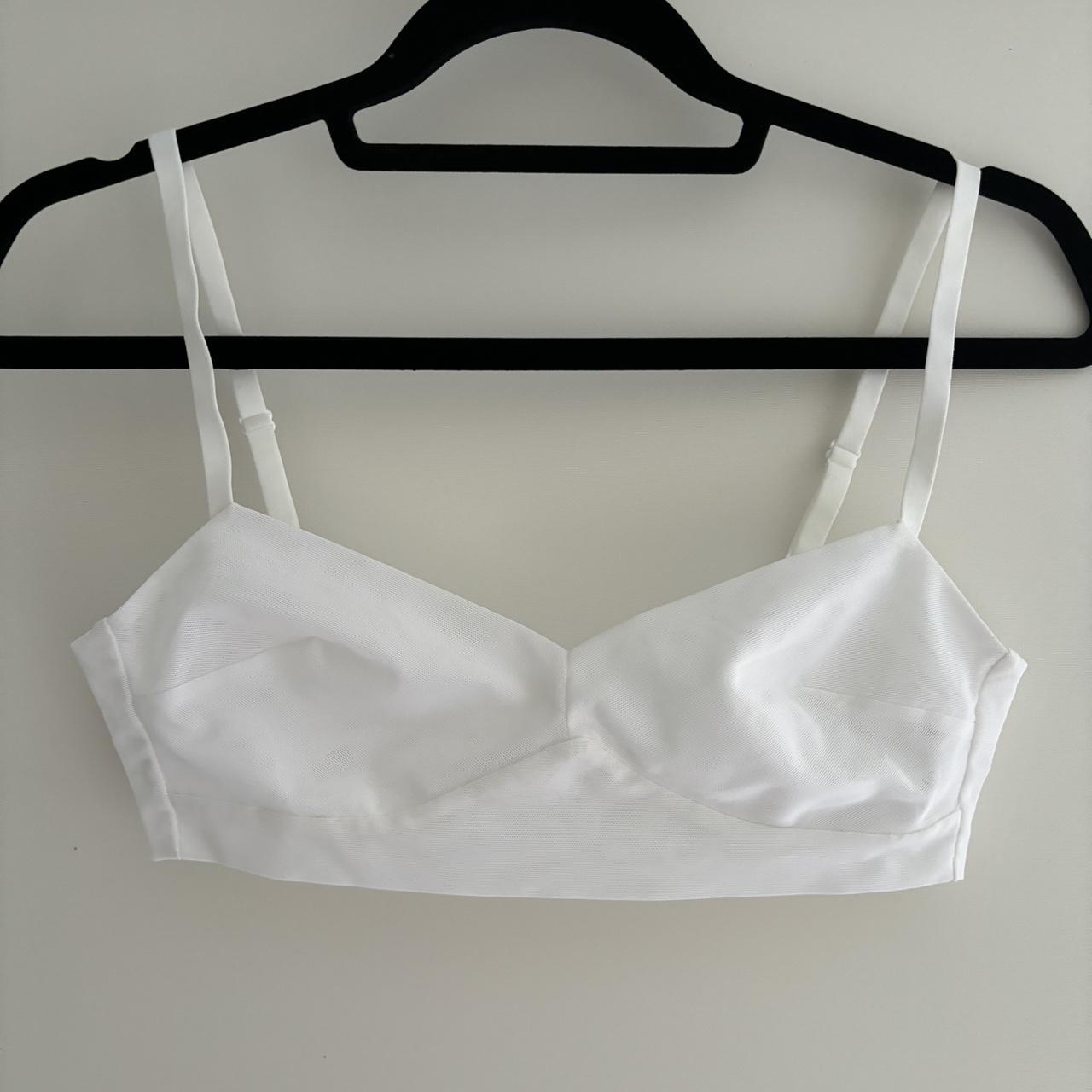 Scanlan Theodore Mesh Bra, White, Size 8 - Depop