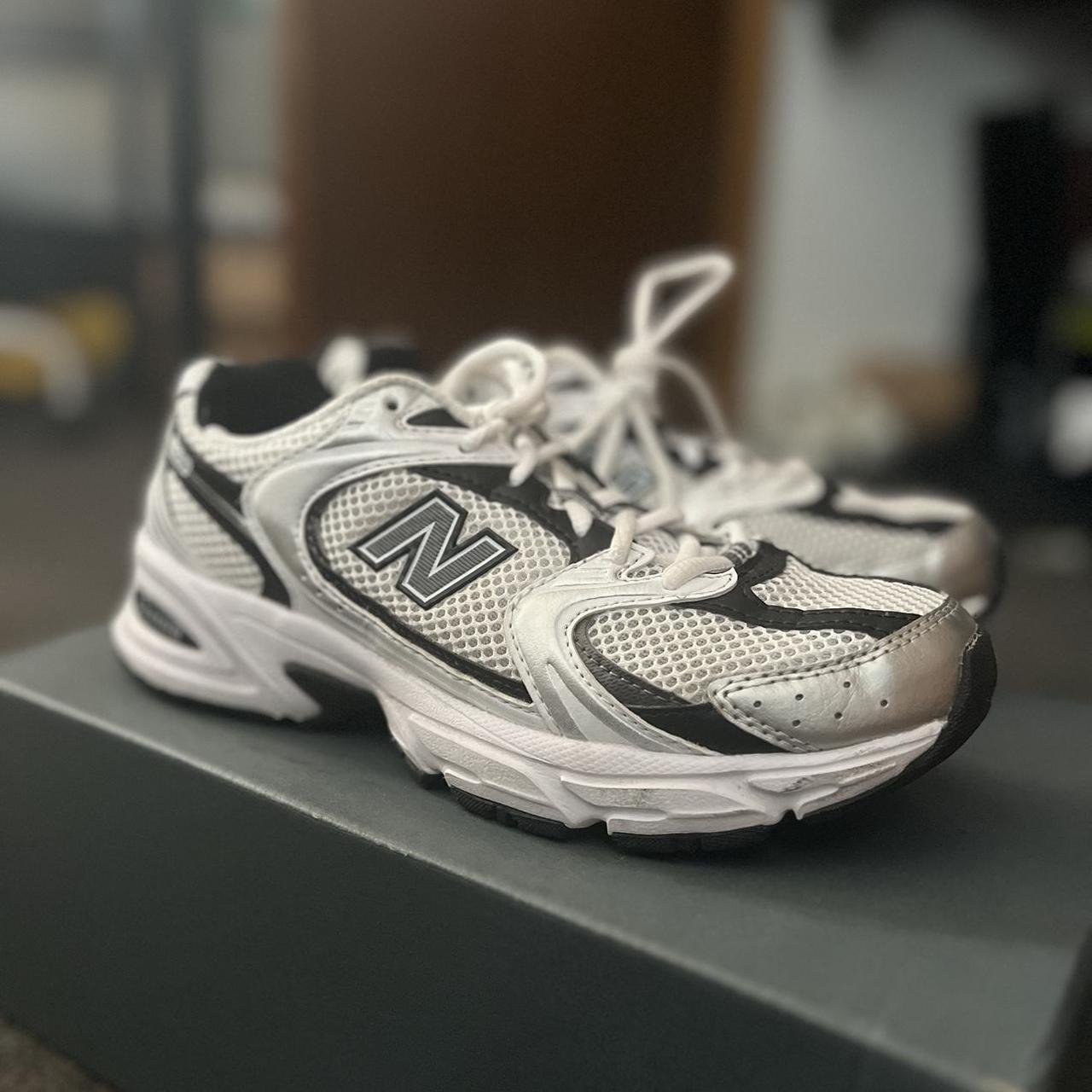 #newbalance #530New Balance 530 in White with Silver... - Depop