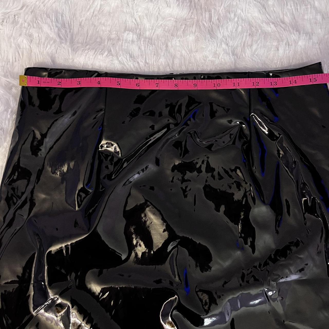 Dolls Kill K Too vinyl high-waist miniskirt size... - Depop