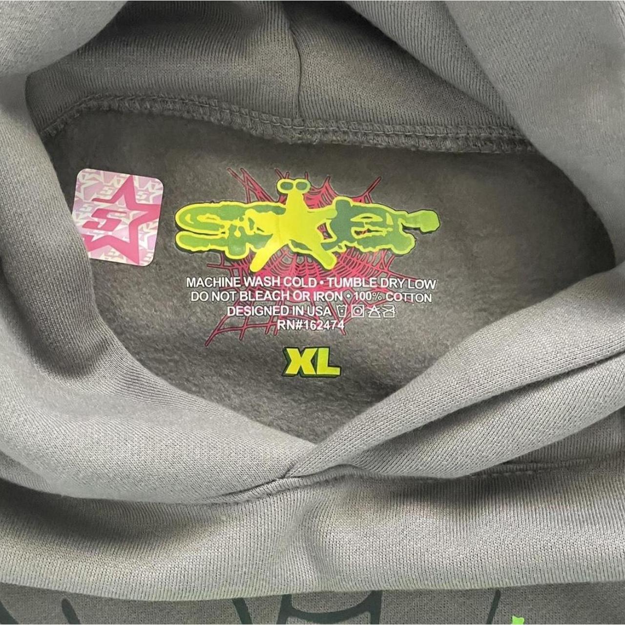 Sp5der Slate Grey Hoodie New in bag never... - Depop