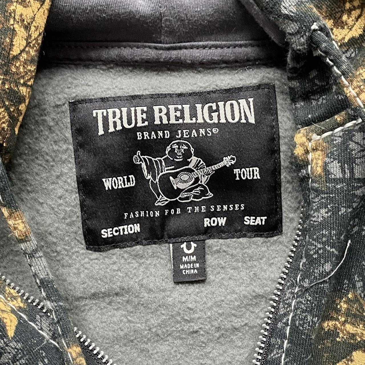 True religion Big T Camo Leaf Zip up Jacket/... - Depop