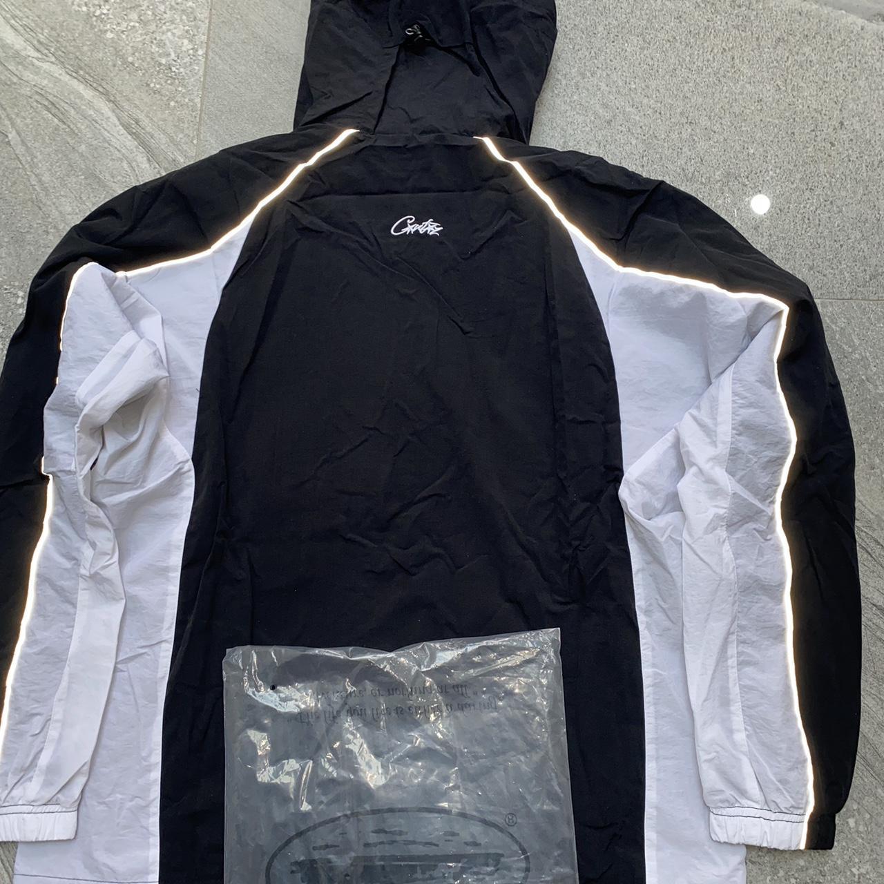 Corteiz black & white spring windbreaker jacket... - Depop