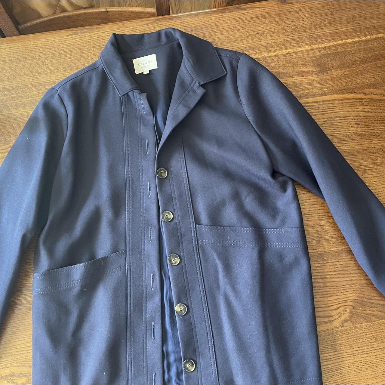 Sezane navy Will Jacket (hangs long / not lined) -... - Depop