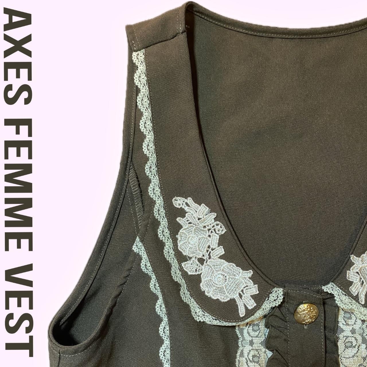 Axes femme vest goes well with has buttons, lace,... - Depop