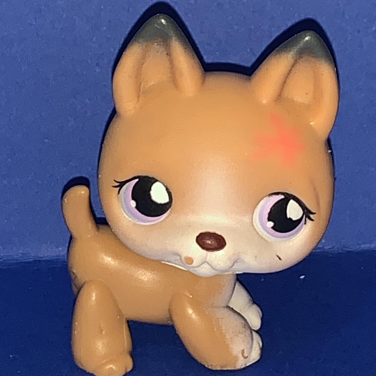 Littlest Pet Shop LPS Brown Tan White German Shepard... - Depop