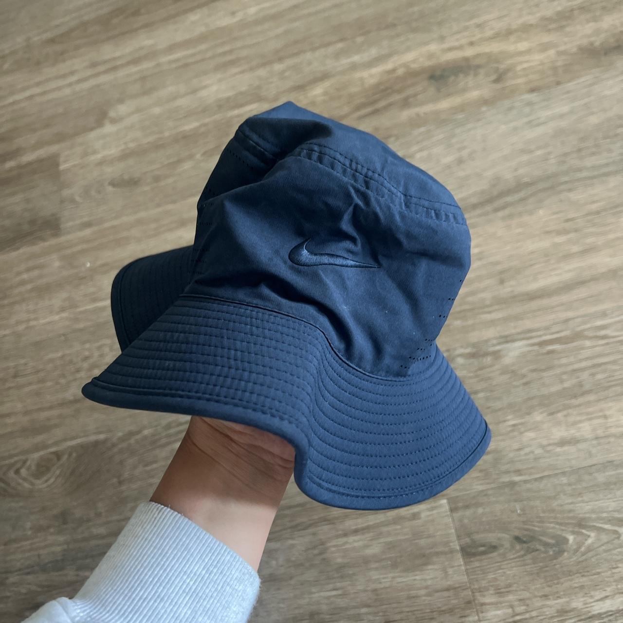navy nike bucket hat - worn once #nike #hat... - Depop