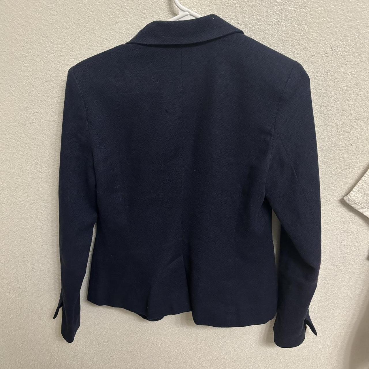 Target Merona navy women’s blazer pin stripes on... - Depop