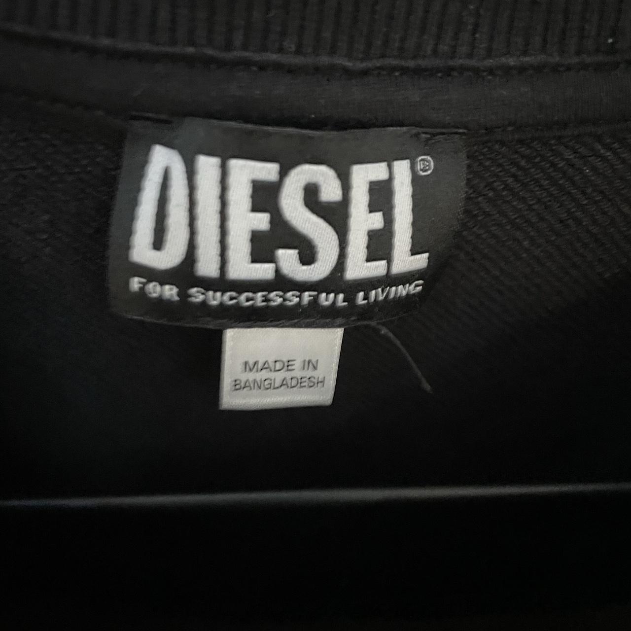 Diesel Black Logo Crewneck Size M - Depop
