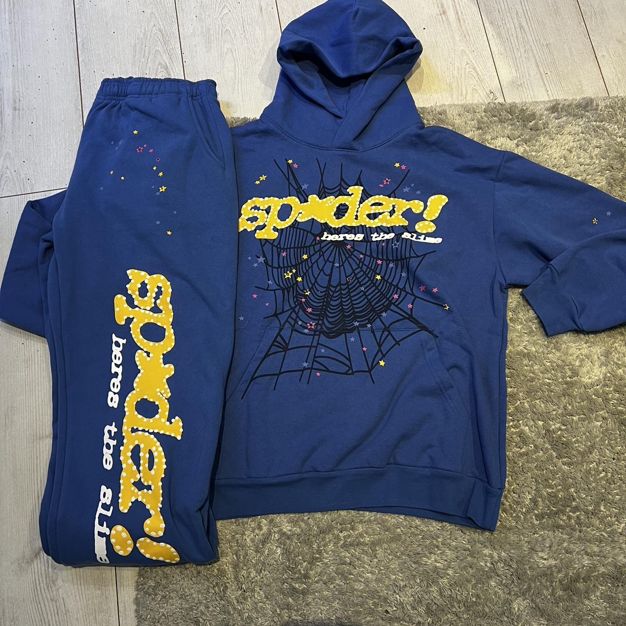 Spider world blue tracksuit size Large - Depop