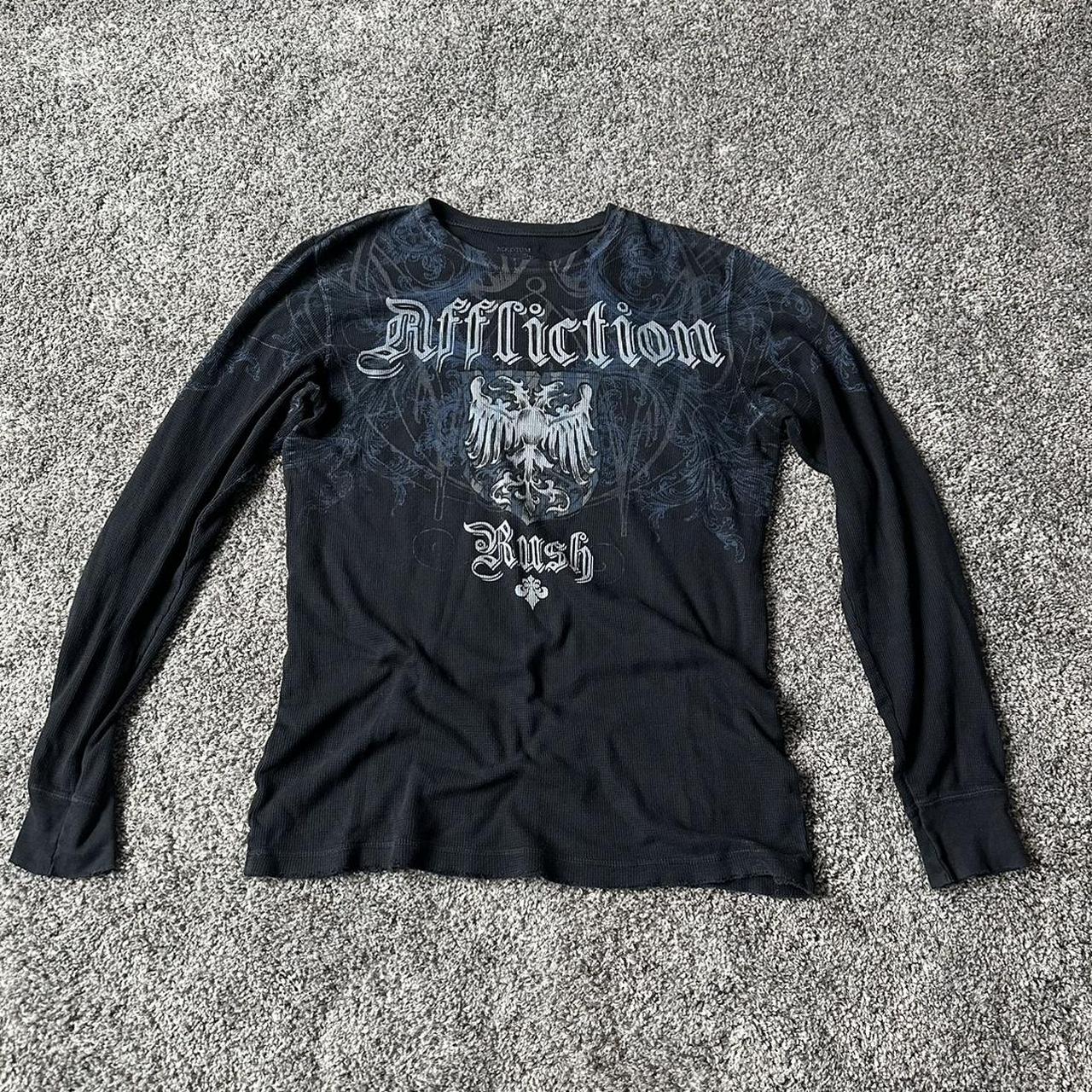 affliction rush george’s st pierre long sleeve... | Depop