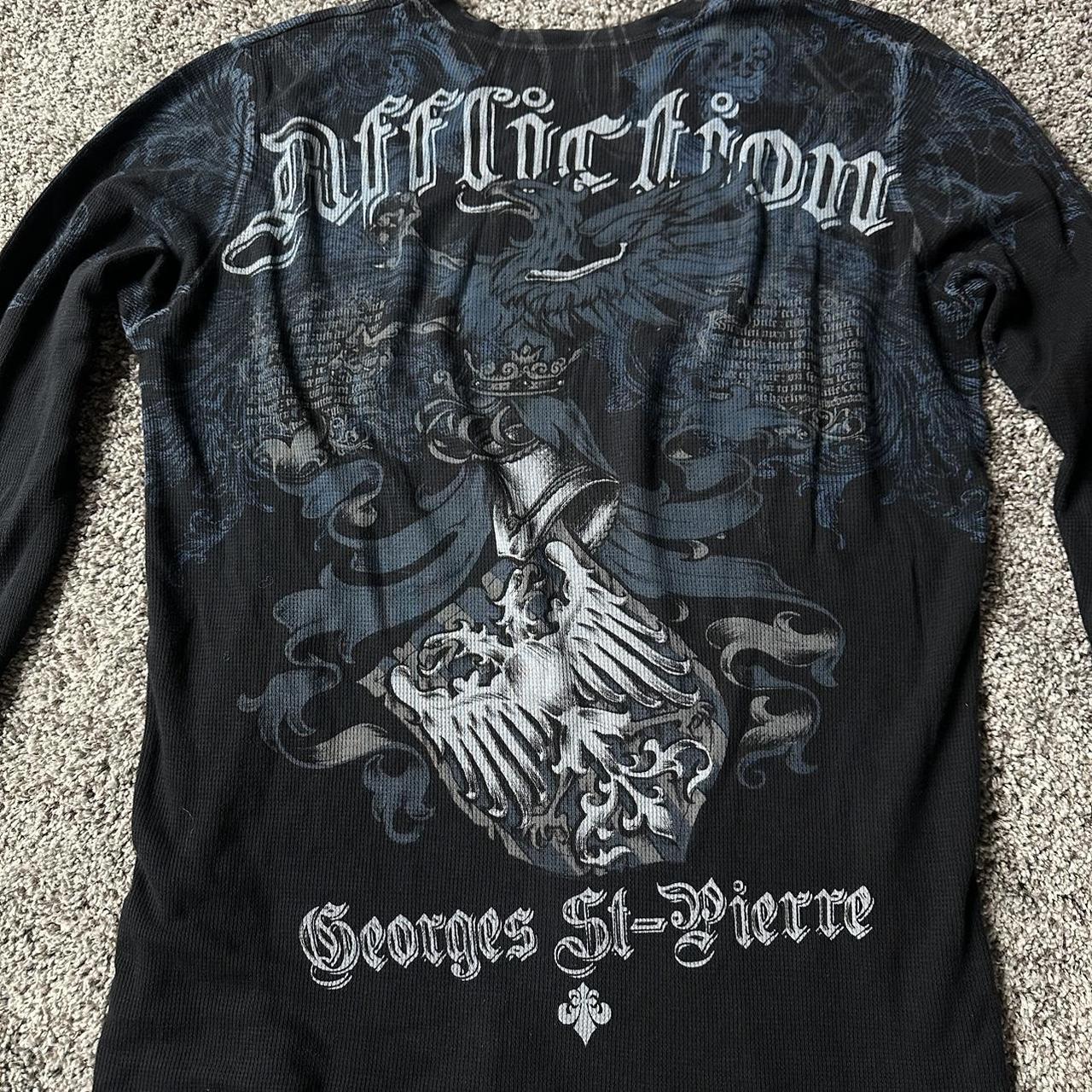affliction rush george’s st pierre long sleeve... | Depop